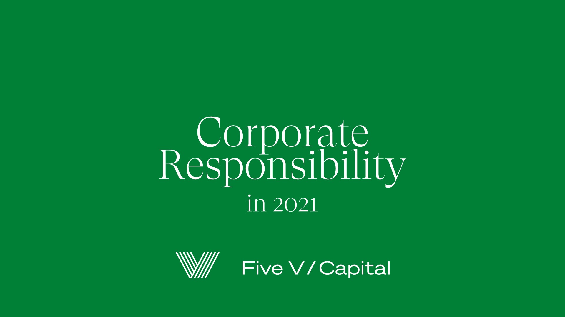 Five V Capital News